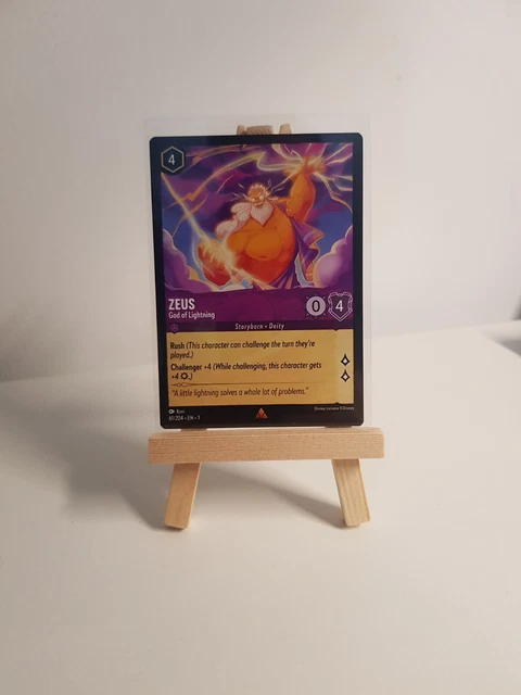 DISNEY LORCANA TCG - Zeus God of Lightning 61/204 RARE - The First ...