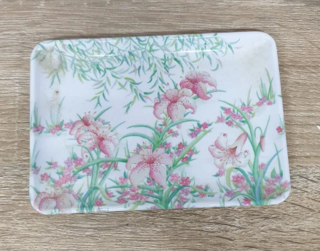 VINTAGE MELAMASTER MELAMINE Wildflower Meadow Small Tray Plate £15.00 ...