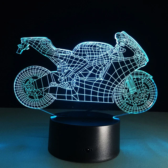 3D LAMP VISUAL Light Effect Touch Colors Changes Night Light ...
