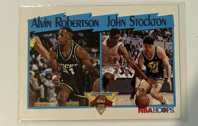 1991 ALVIN ROBERTSON & John Stockton #310 Nba Hoops League Leaders ...