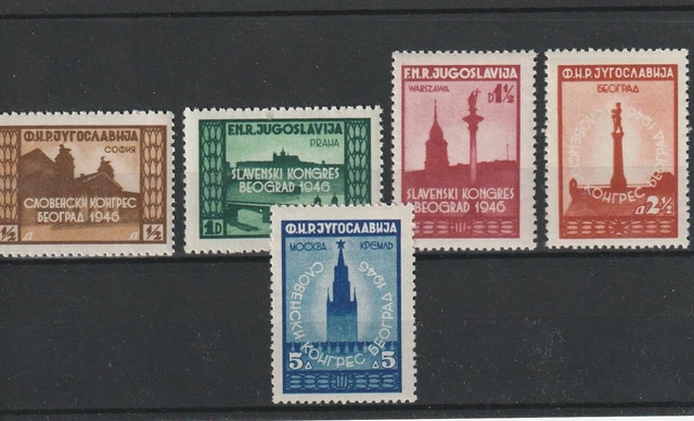 YUGOSLAVIA, 1946, PAN-SLAVIC Congress, 507-511, mint £2.14 - PicClick UK