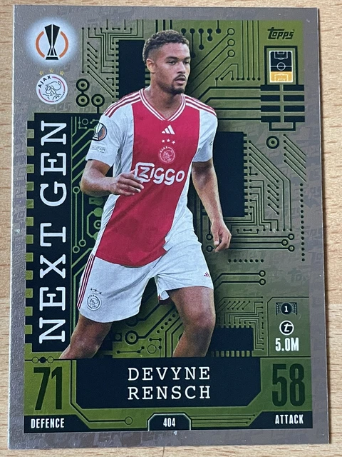 MATCH ATTAX 2023 2024 23 24 Devyne Rensch Ajax Next Gen £0.99 - PicClick UK