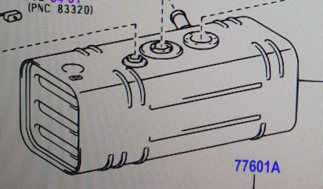 GENUINE NEW TOYOTA Dyna 1Kd 2Kd 80Litre Diesel Fuel Tank 77001-25451 2. ...