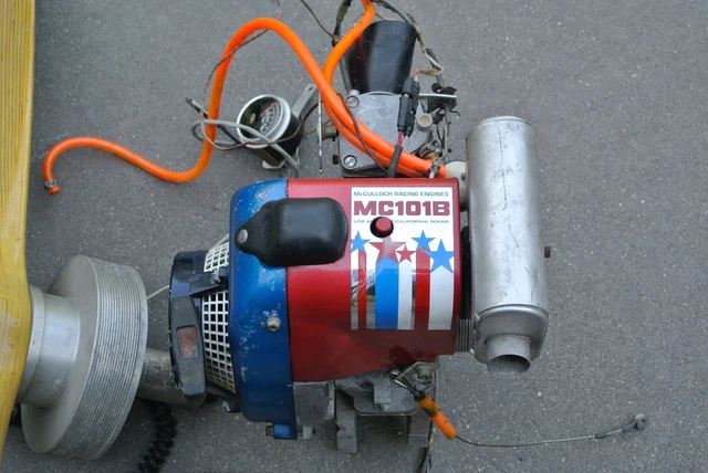 VINTAGE GO KART McCulloch Racing Engine MC-101B STEWART Aircraft Motor ...