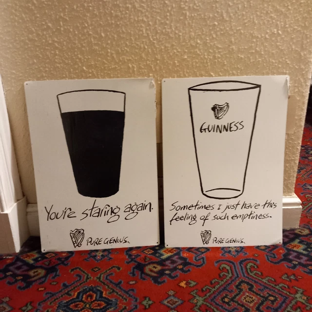 VINTAGE GUINNESS ADVERTISING Signs × 2 £183.75 - PicClick UK