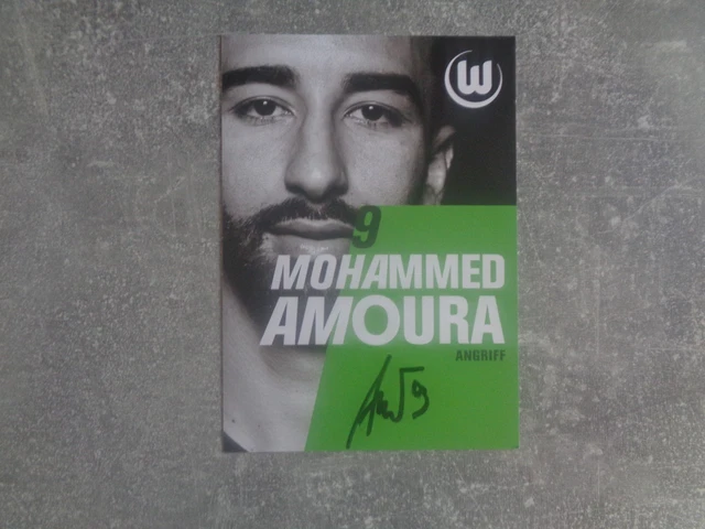MOHAMMED AMOURA VFL Wolfsburg 2025/26 25/26 Autogrammkarte original ...