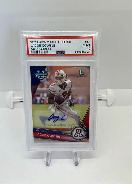 JACOB COWING 1ER Bowman Chrome Auto Arizona University PSA 9 EUR 13,88 ...