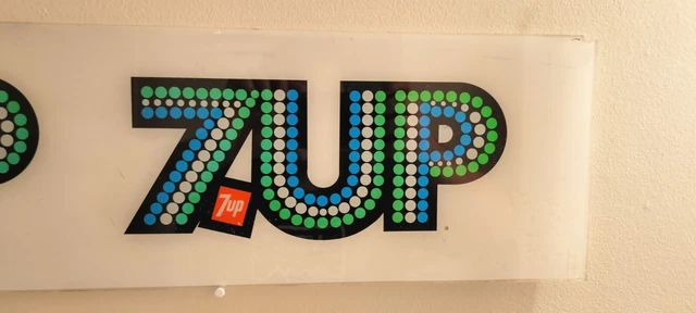 VINTAGE 1970S 7UP Vending Machine Sign Insert - Rare Collectible Retro ...