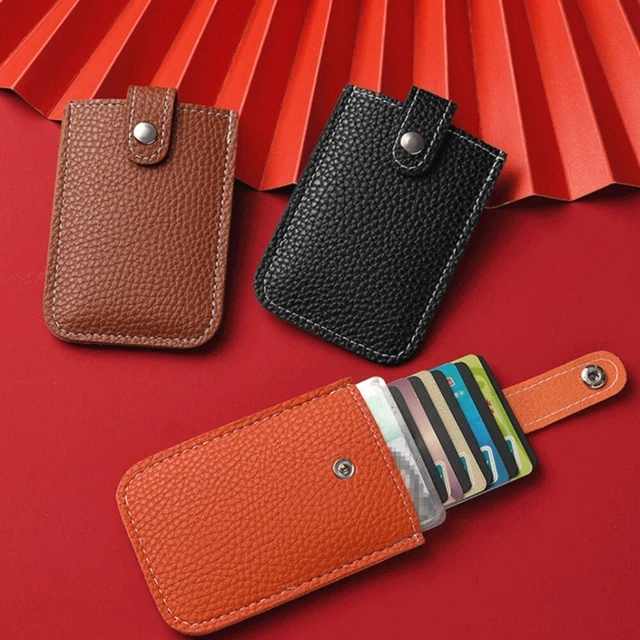 PULL-OUT TYPE ID Card Holder Laminated Concealed Business Card Case ...