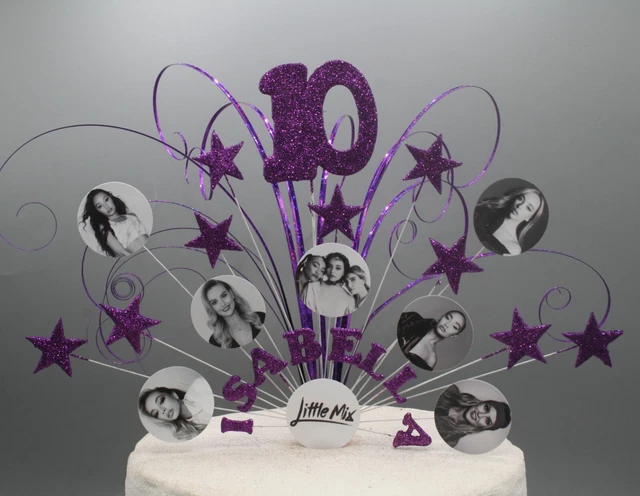 LITTLE MIX CAKE Topper Birthday Decoration Stars on Wires Any Age Any ...