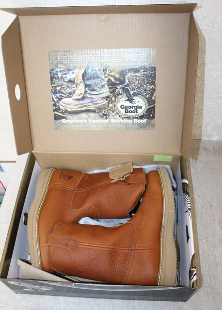 GEORGIA BOOT FARM & Ranch Wellington Work Boots G5153 SIZE 12 M £119.14 ...