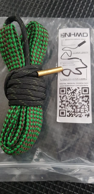 BREECHTOOL KOBRA PULL Through Rifle Barrel / Bore .22 .223 5.56 Cleaning Tool EUR 14,30 ...