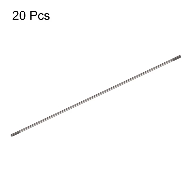 304 STAINLESS STEEL Push Rod Double End Threaded Rod M3x300mm 20 Pcs ...