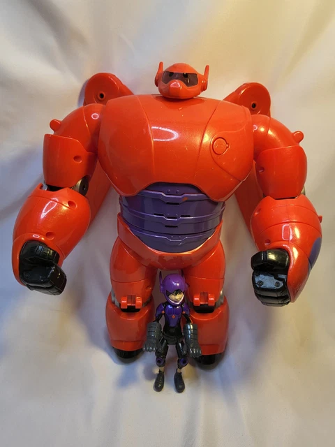 DISNEY BIG HERO 6 Deluxe Flying Talking Baymax & Hiro Figure With Pop ...