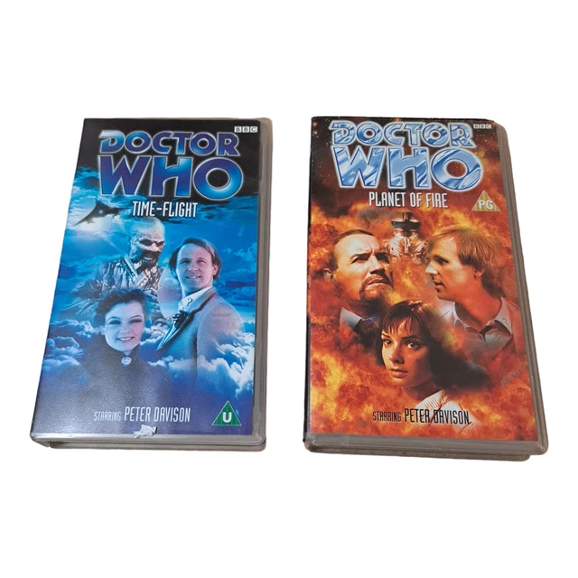 DOCTOR WHO VHS Tapes x2 Peter Davison Time Flight & Planet of Fire ...