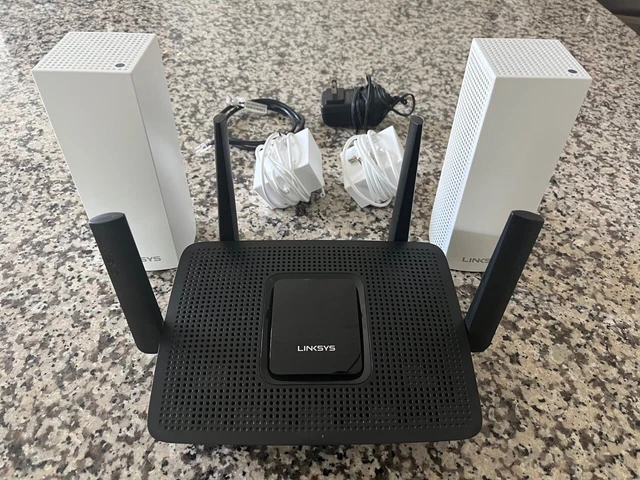 LINKSYS VELOP MESH, MR8300 Tri-Band WiFi Router + 2 x WHW03 V2 Routers ...