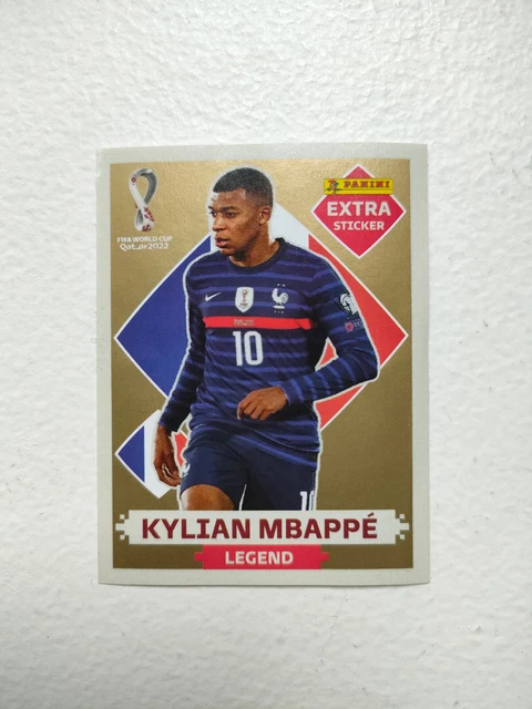PANINI QATAR 2022 Extra Sticker Kylian Mbappe Legend Gold / Gold Card ...
