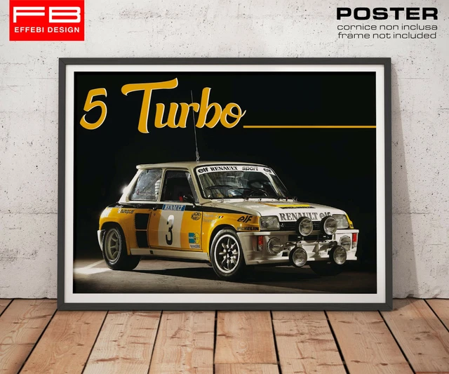 VINTAGE RENAULT 5 GT TURBO 80's Inspired F1 Manifesto Print Photo Art ...