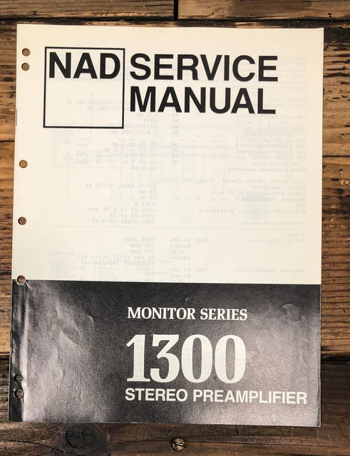 NAD MODEL 1600 Preamp / Preamplifier Service Manual *Original* £22.13 ...
