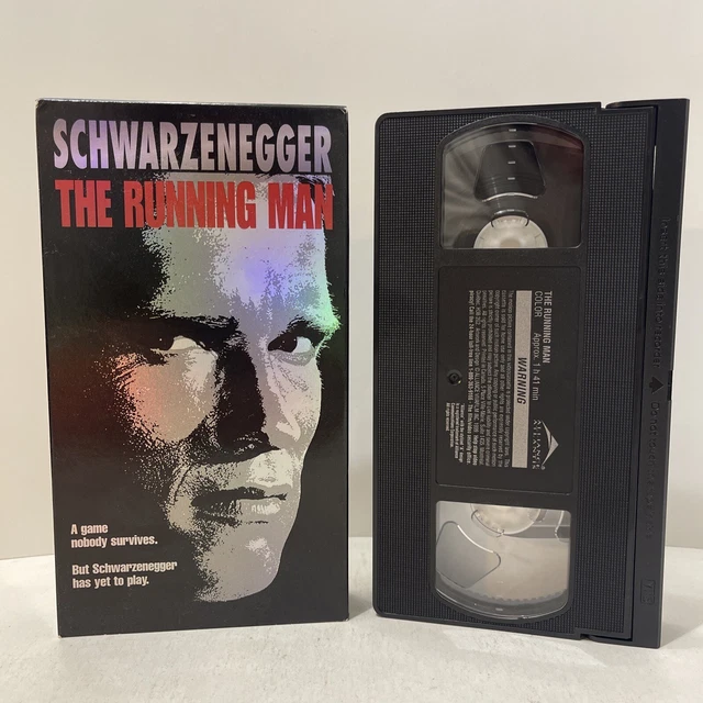 THE RUNNING MAN (VHS, 1999) Arnold Schwarzenegger Holographic Cover $24 ...