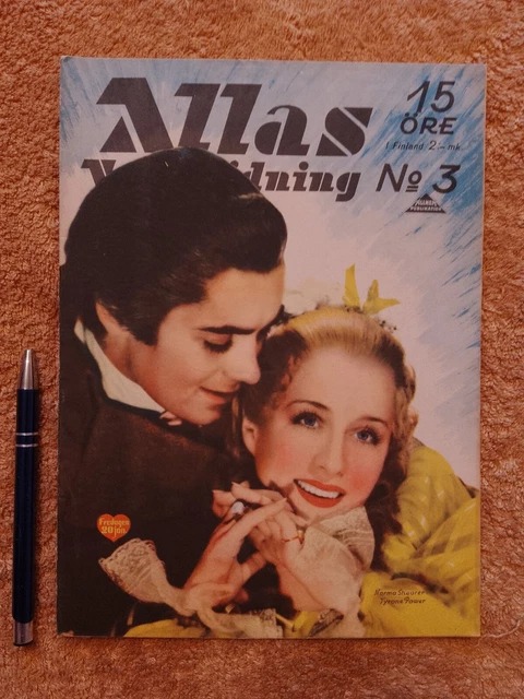 NORMA SHEARER TYRONE POWER Cover 1939 Shirley TEMPLE Color PHOTOS Lupe NORMA SHEARER TYRONE POWER Cover 1939 Shirley TEMPLE Color PHOTOS Lupe