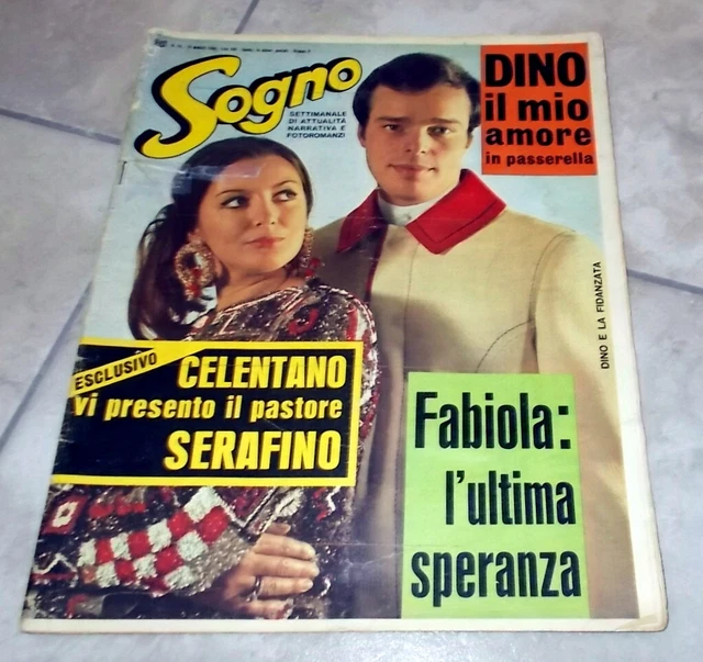 RIVISTA FOTOROMANZO &SOGNO& con Serafino di CELENTANO del 10-3-1968 EUR ...