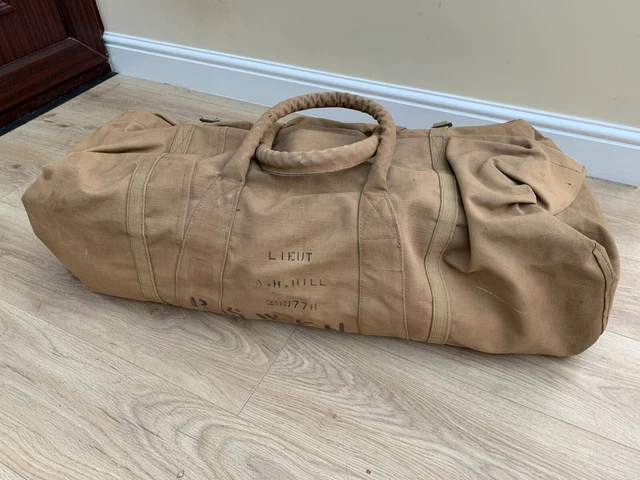 BRITISH ARMY WW2 Officers Large Heavy Duty Canvas Holdall/ Kit Bag ...