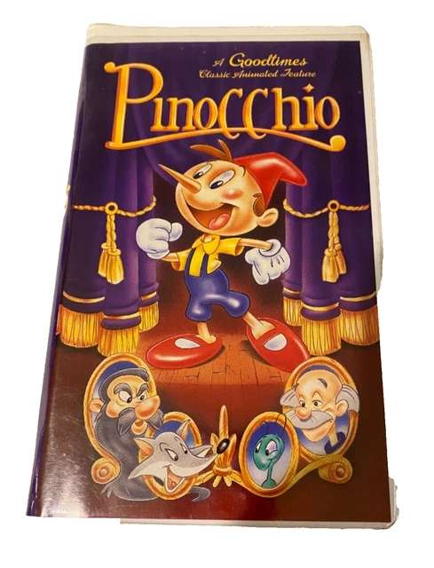 PINOCCHIO VHS 1992 Goodtimes Classic Animated Feature Platinum Series ...