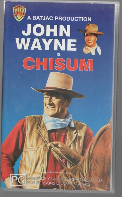 JOHN WAYNE VHS CHISUM western 1970 Warner PAL video tape EXCELLENT $22. ...