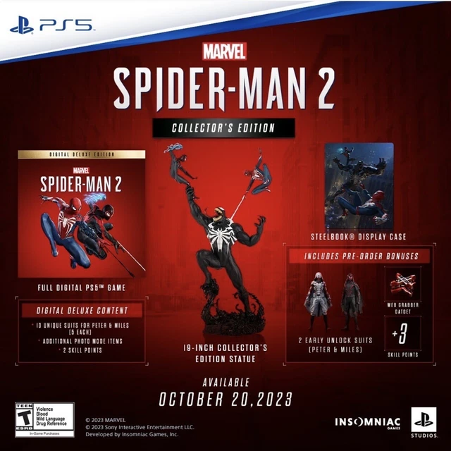 PRE ORDER PS5 MARVEL’S SPIDER-MAN 2 Collector’s Edition EUR 258,41 - PicClick FR