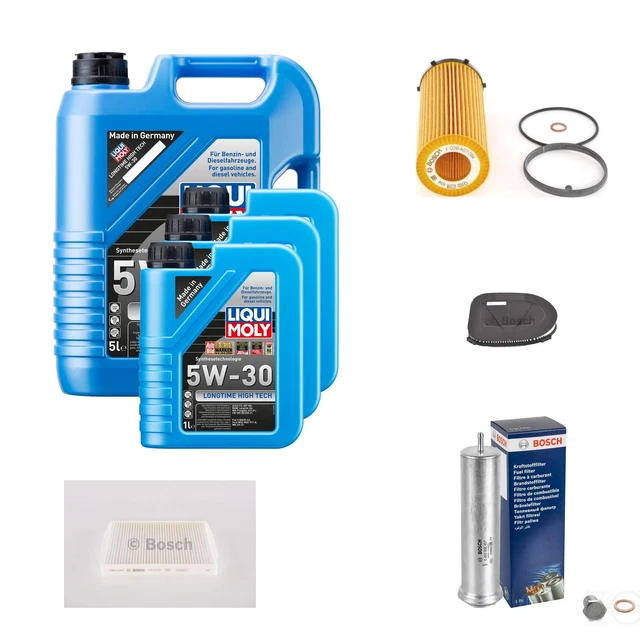 BOSCH INSPECTION SET 8L Liqui Moly Longtime High Tech 5W-30 pour BMW X5 ...