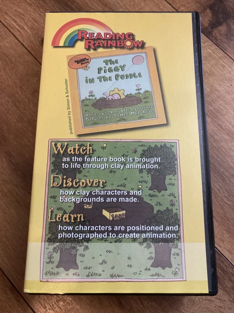READING RAINBOW PBS Rare VHS- The Piggy in the Puddle Episode 87 (VHS ...