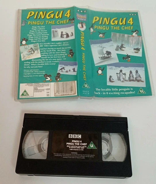 PINGU 4 THE CHEF ~ VHS Video Tape ~ Children's Tv BBC ~ Penguin 9 ...