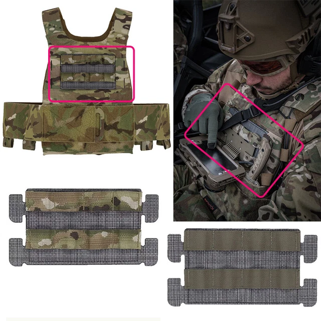 TACTICAL VEST MOLLE Support Plate Military Strategy Chest Adapter Panel ...