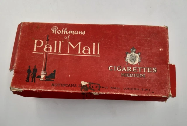 ROTHMAN'S OF PALL Mall EMPTY Cigarette Box (Cardboard). £5.99 - PicClick UK