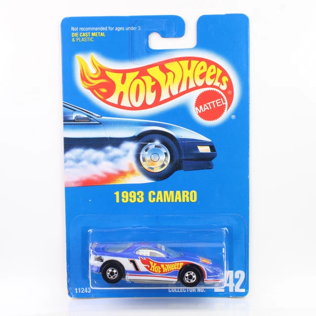 HOT WHEELS 1994 - BLUE CARD COLLECTOR - 1993 CAMARO BW BLACK WALL EUR 6 ...