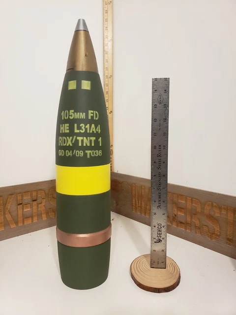 3D PRINTED 105MM L31A4 NATO Artillery Shell - WhiskeyStash -Replica ...