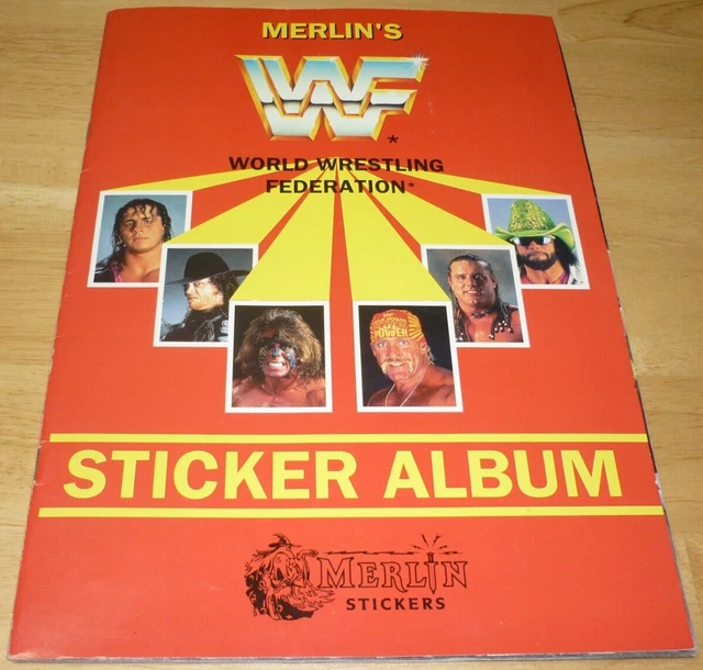 MERLIN WWF WRESTLING *1992 STICKER ALBUM* COMPLETE Hulk Hogan WWE AEW ...