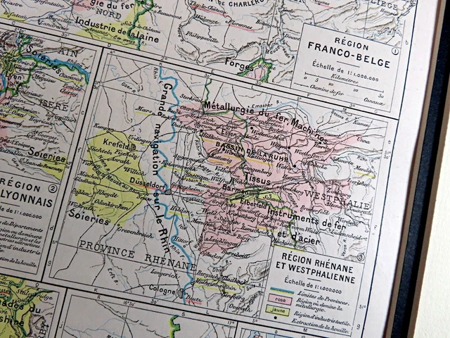 MAP OF FRANCE Economic Zones Industrial Geography Industry French ...