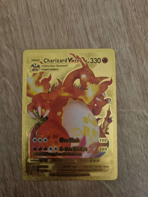 HERO CHARIZARD VMAX GIGANTAMAX Gold Rare - Collectable Pokemon Metal ...