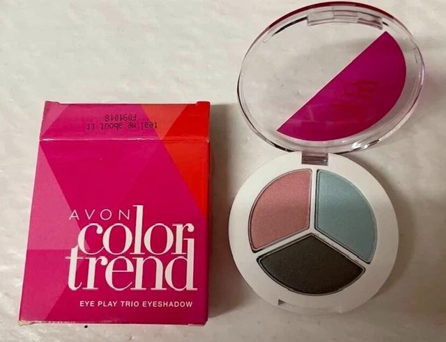 AVON COLOR TREND Ombretti Play Trio Teal About It INTERROTTO RARO EUR 4 ...