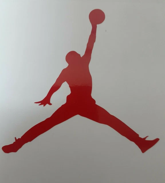 2 X MICHAEL Jordan red 60mm jumpman logo decals for car, phone,shoebox ...