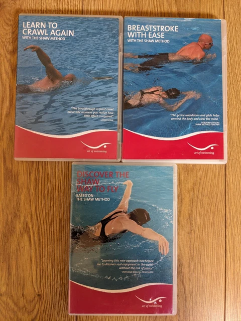 3 X ART Of Swimming dvd bundle - Crawl Again, Breaststroke, Shaw Way To ...