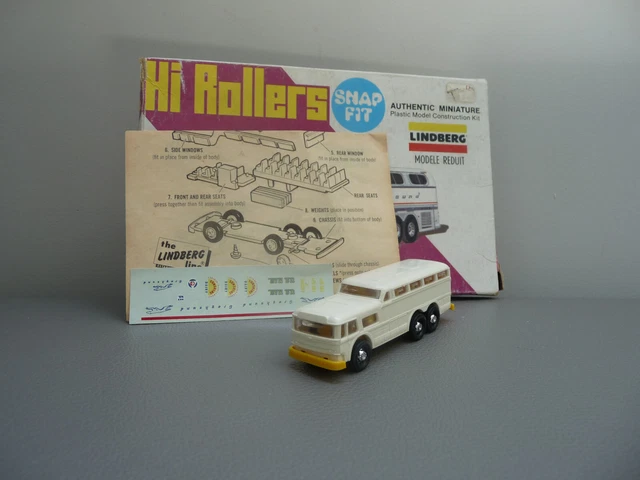 1975 HI ROLLERS Snap Fit Lindberg Greyhound Bus Plastik - Model Kit ...