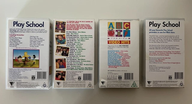 ABC FOR KIDS & PLAY SCHOOL 4 x VHS Nursery Rhymes * Showtime * Everbody ...