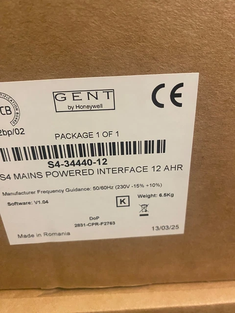 GENT S4-34440-12 MAINS Powered Interface 2.0A /12.0Ah Standby £104.70 ...