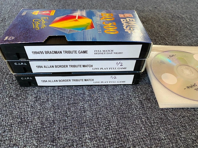RARE LOT OF Recorded VHS Video Tapes Cricket 94/95 Bradman/Border Sold ...