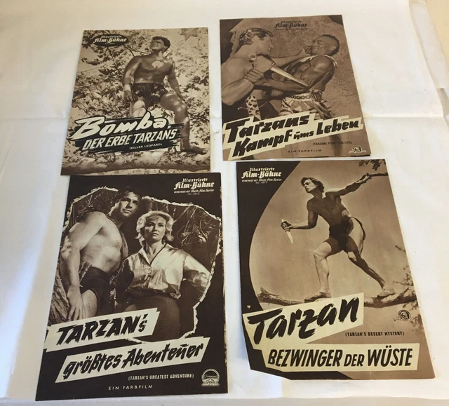 4X ILLUSTRIERTE FILM-BÜHNE altes Filmprospekt Tarzan Bomba gebraucht ...