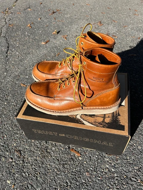 WHITE'S BOOTS PERRY Work Boot Copper Leather Size 10D Men Moc Toe £151. ...