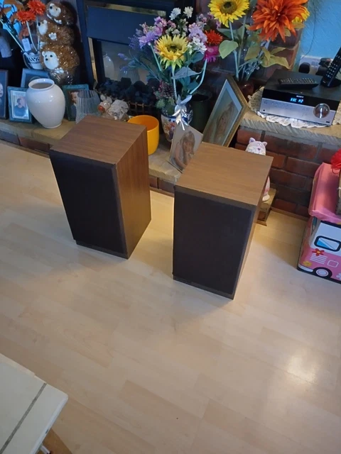 VINTAGE MORDAUNT SHORT MS30 Speakers Brown New Grill Fronts £29.99 ...